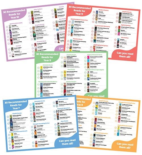 Downloadable Checklists - Recommended Reads for Years 7–11 For Year 7 ...
